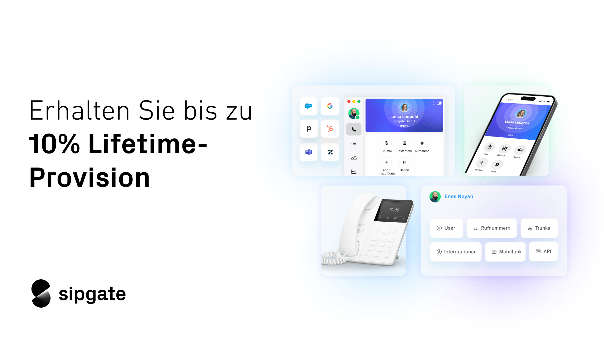 sipgate Partnerprogramm mit Lifetime Provision