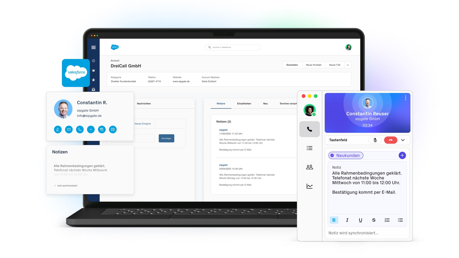 Salesforce mit sipgate verbinden